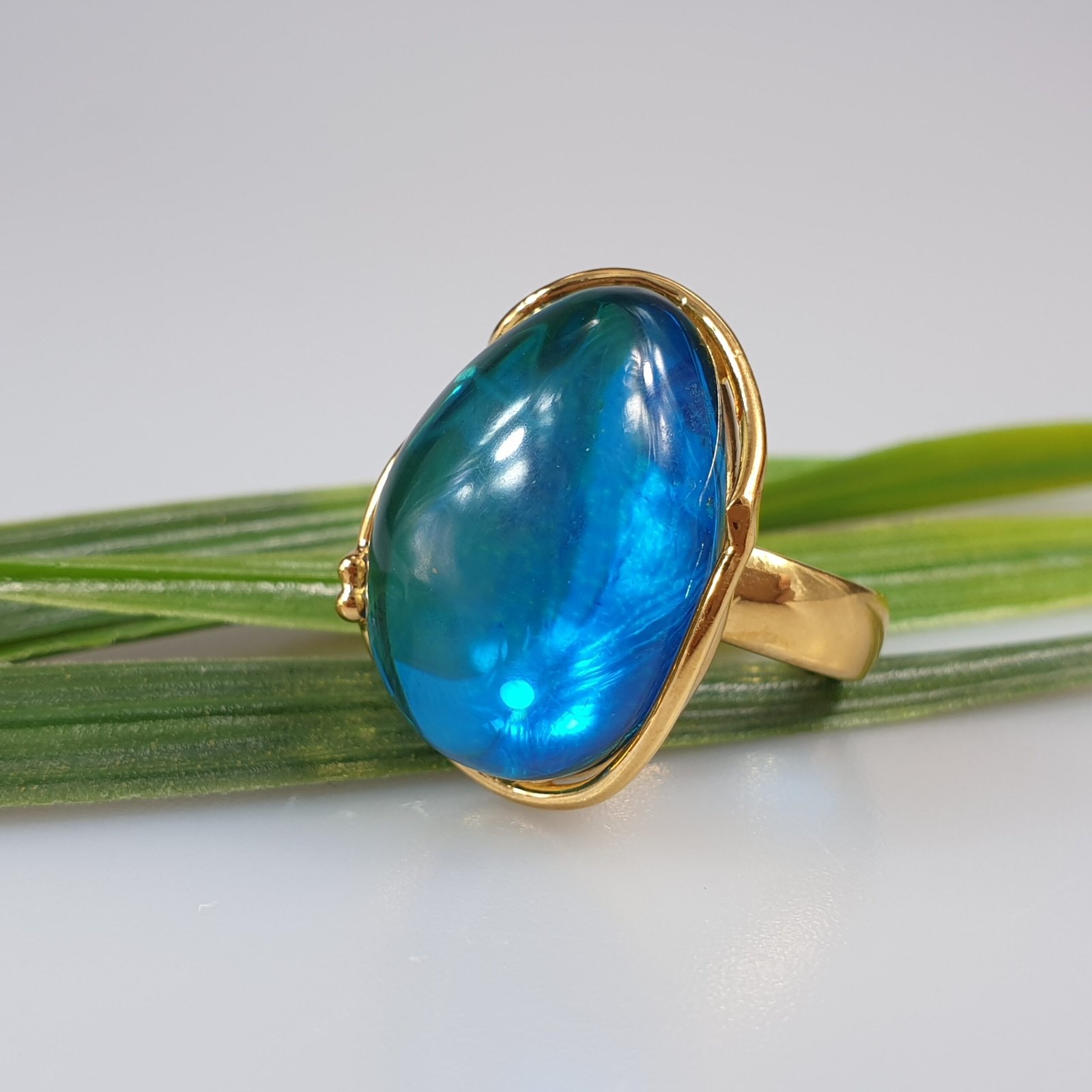 Blue Amber ring - amberlithuania.com